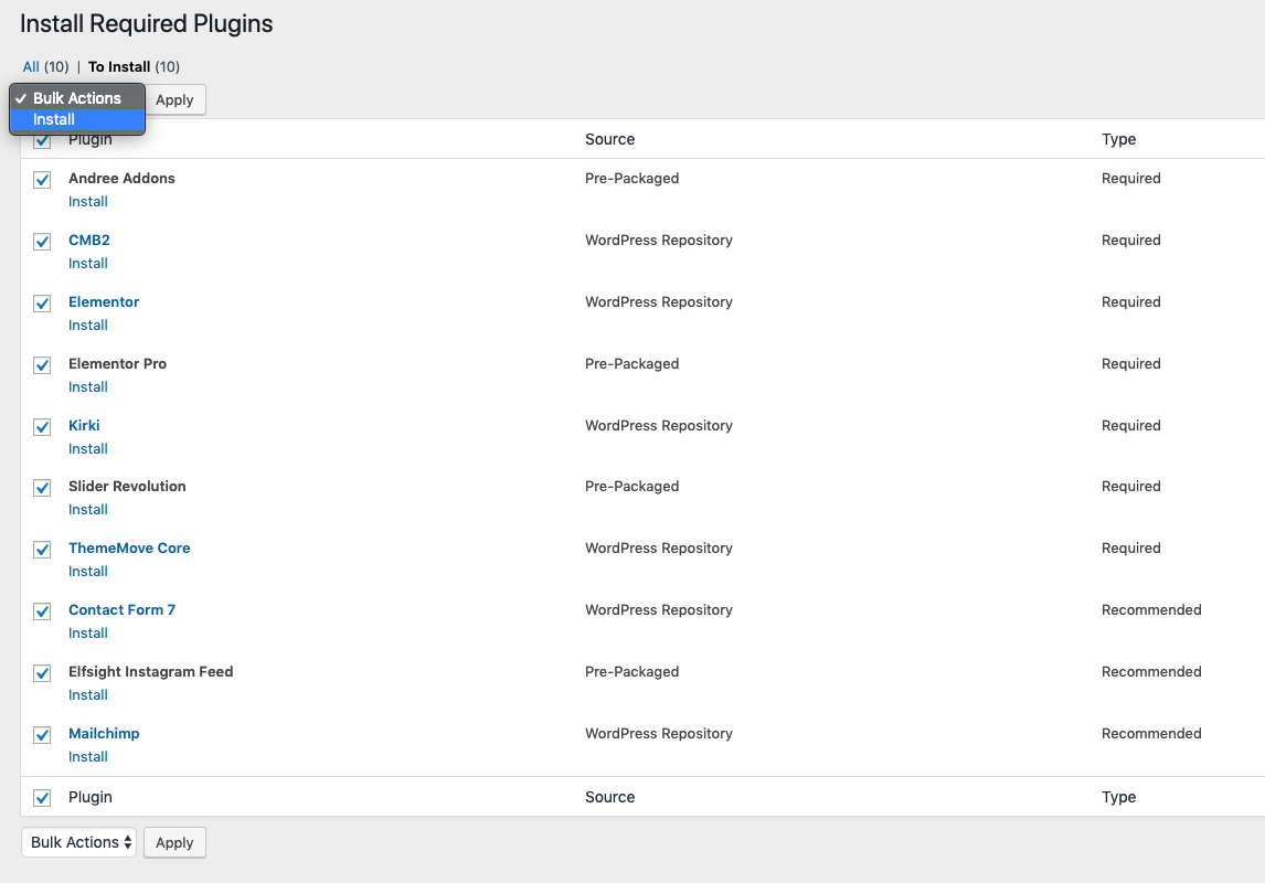 Plugin Installation - Andree