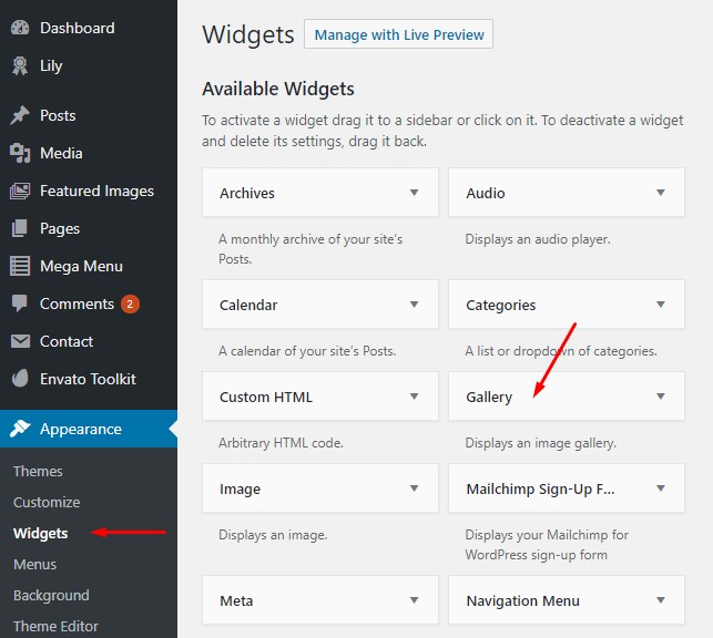 How To Edit Widget Lily Documentation
